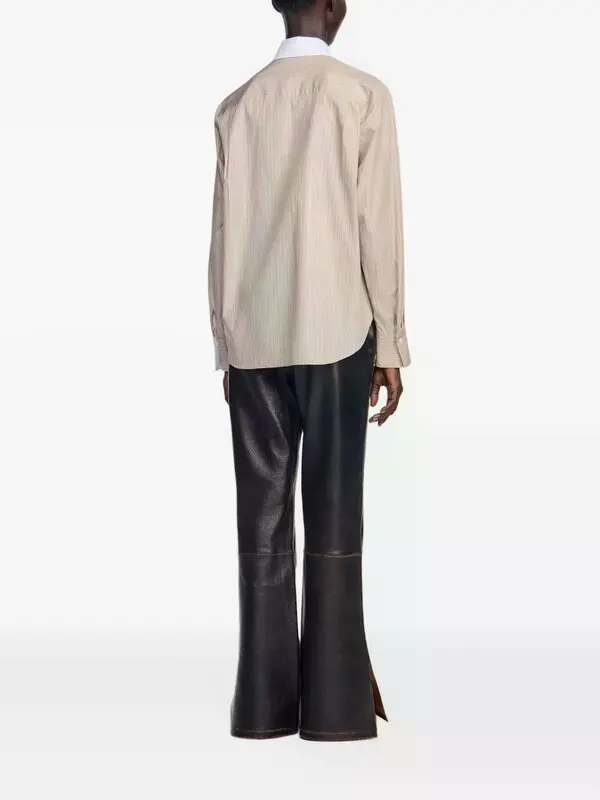 Sandro Striped Oversized Button-up Shirt - Neutrals