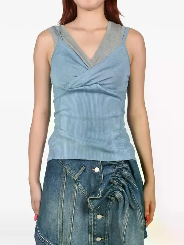 AUGUST BARRON Layered Double Camisole Top