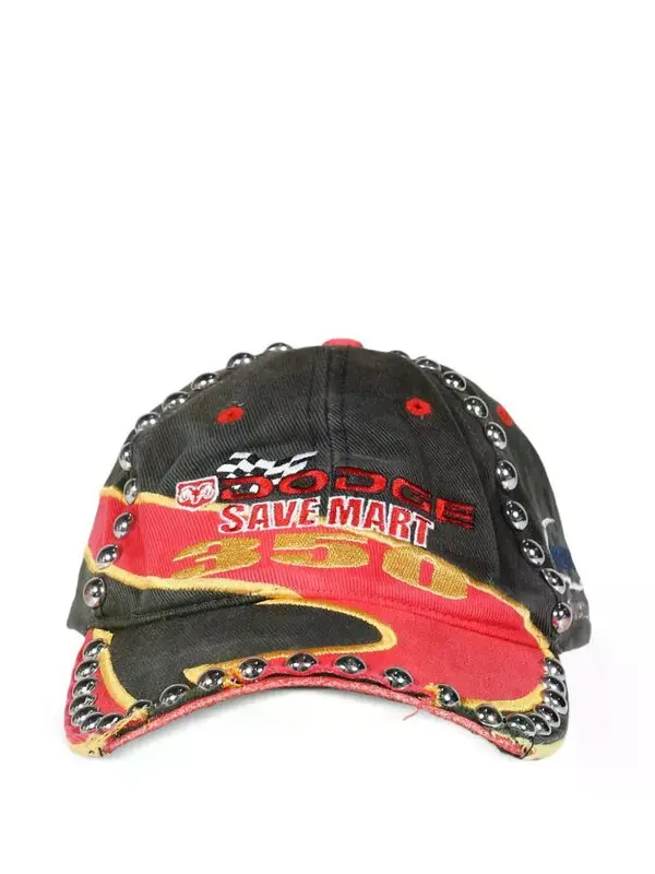 JOSHUA J. Metal Face Crust Adjustable-strap Baseball Cap - Black