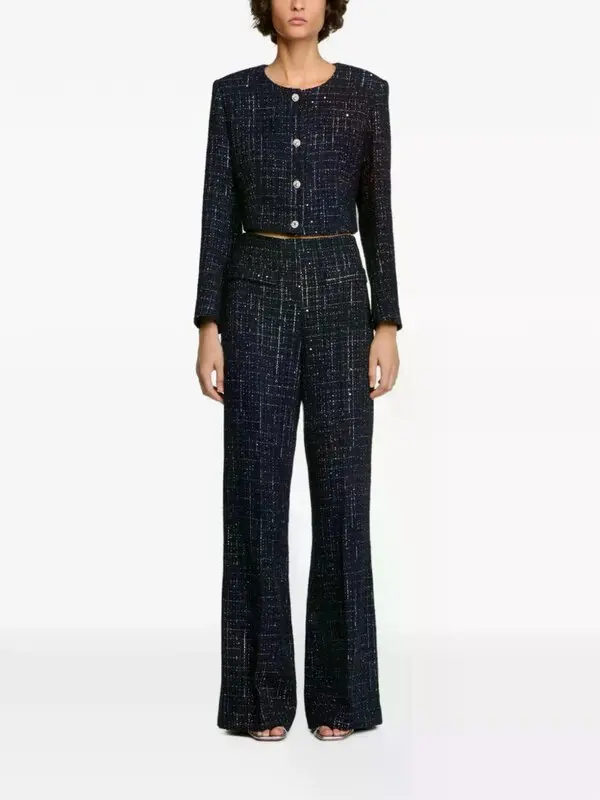 Sandro Sequin-embellished Tweed Trousers