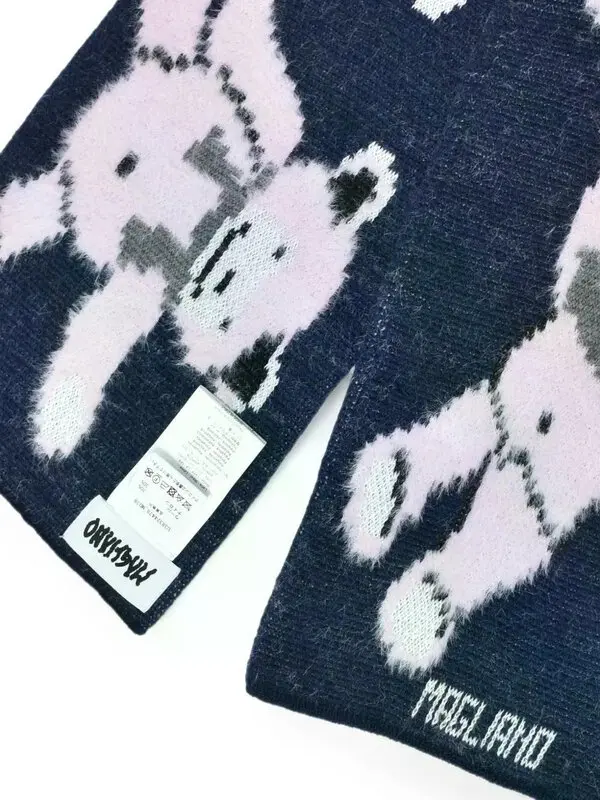 MAGLIANO Orsetti Jacquard-knit Bear-motif Scarf