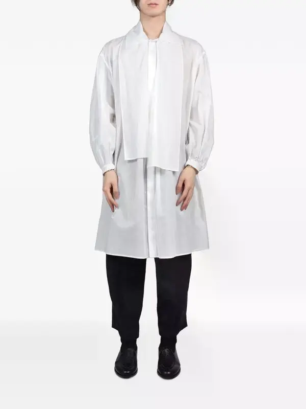 Yohji Yamamoto Fringe-detail Gathered Shirt