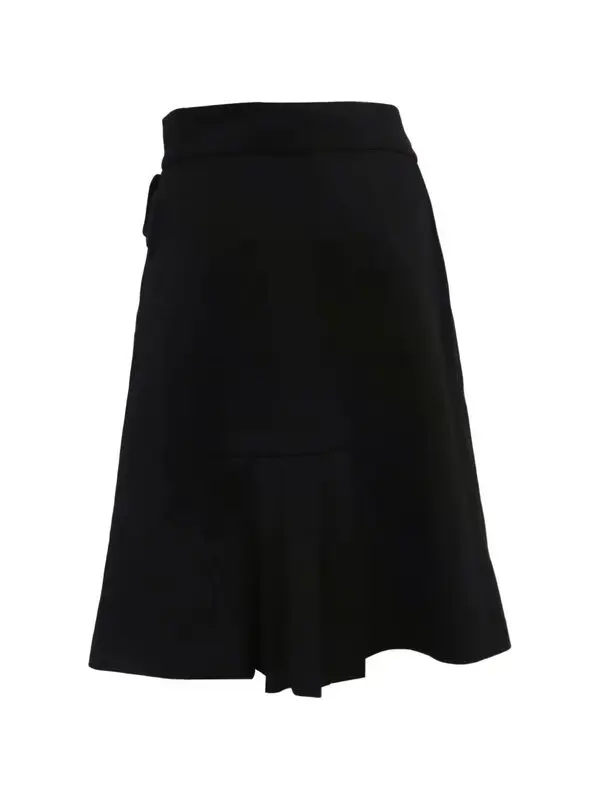 Prada Rubber-patch Accent Skirt