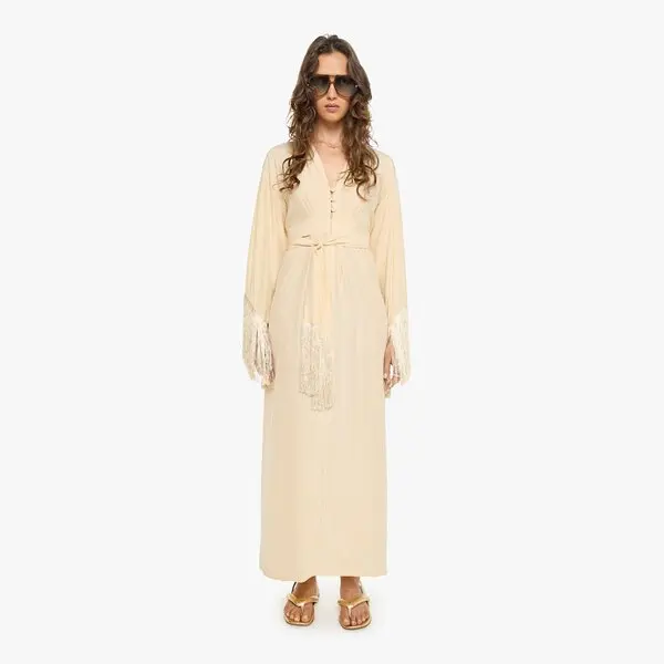 Natalie Martin Sarah Fringe Dress - Cream