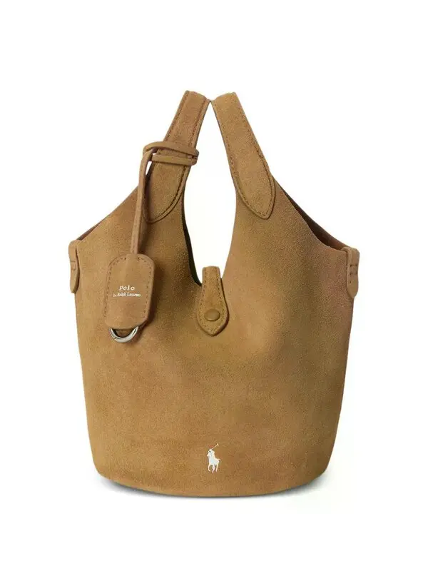 Polo Ralph Lauren Polo Play Suede Small Tote & Crossbody - Brown