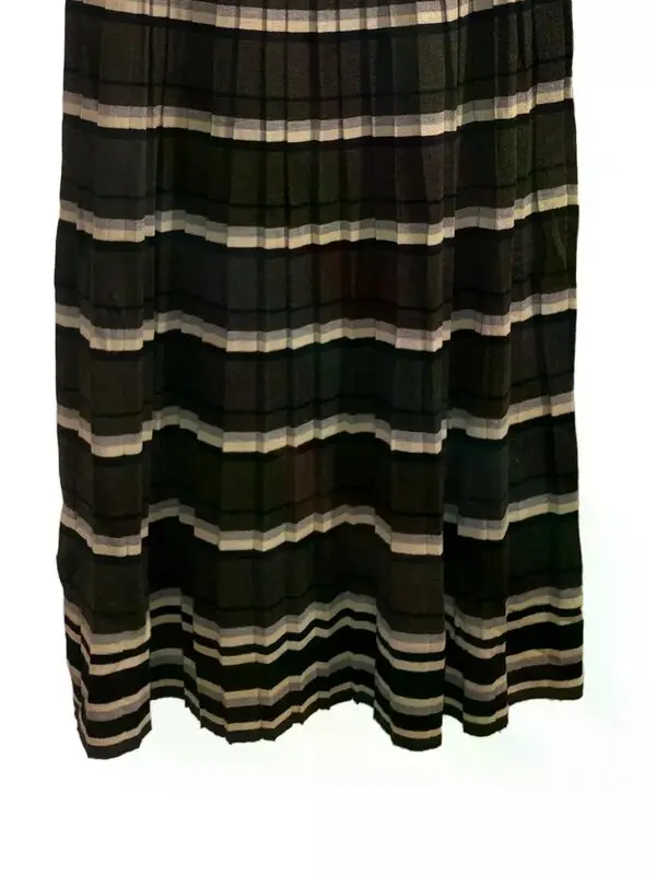 PSOPHIA Striped Pleated Midi Skirt