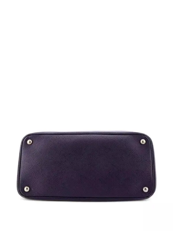 Prada Saffiano Leather Small Tote Bag - Purple