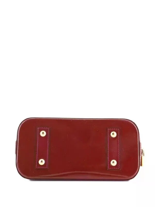 LOUIS VUITTON Alma Handbag Monogram Vernis Bb Shoulder Bag - Red