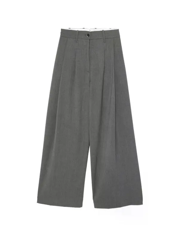 NINE:INTHE:MORNING Petra Pleated Wool Tailored Trousers
