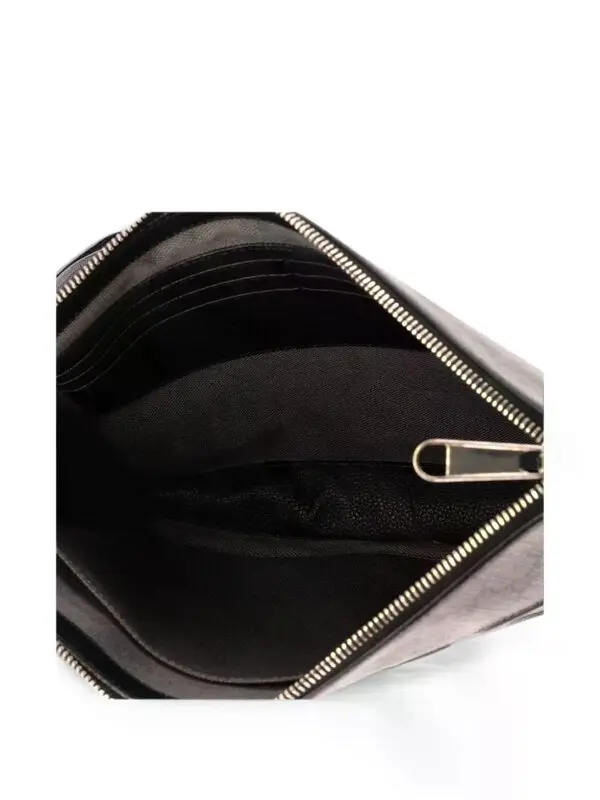 Gucci Monogram Gg Coated Canvas Logo Wristlet Zip Pouch