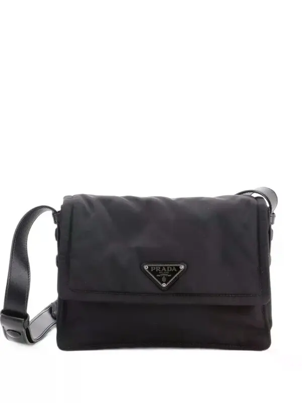 Prada Padded Flap Shoulder Bag Re-nylon Small Crossbody Bag - Black