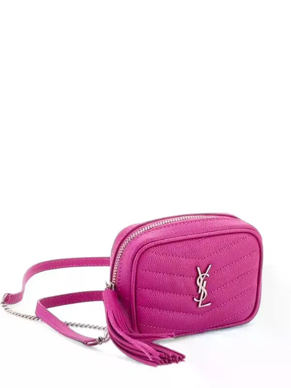 Saint Laurent Lou Camera Bag Matelasse Chevron Leather Baby Crossbody Bag - Purple