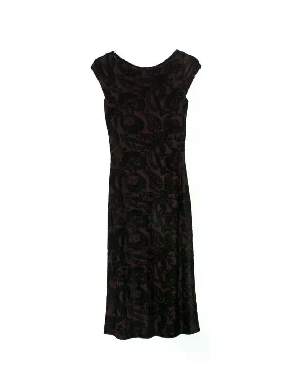 Etro Paisley-patterned Devoré Midi Dress