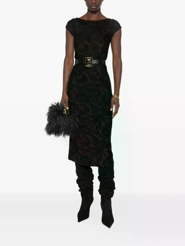 Etro Paisley-patterned Devoré Midi Dress