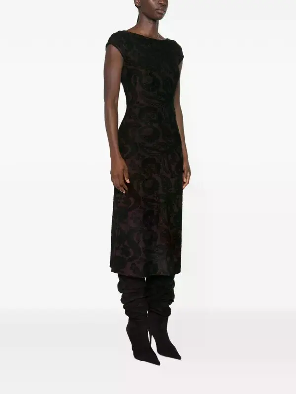 Etro Paisley-patterned Devoré Midi Dress