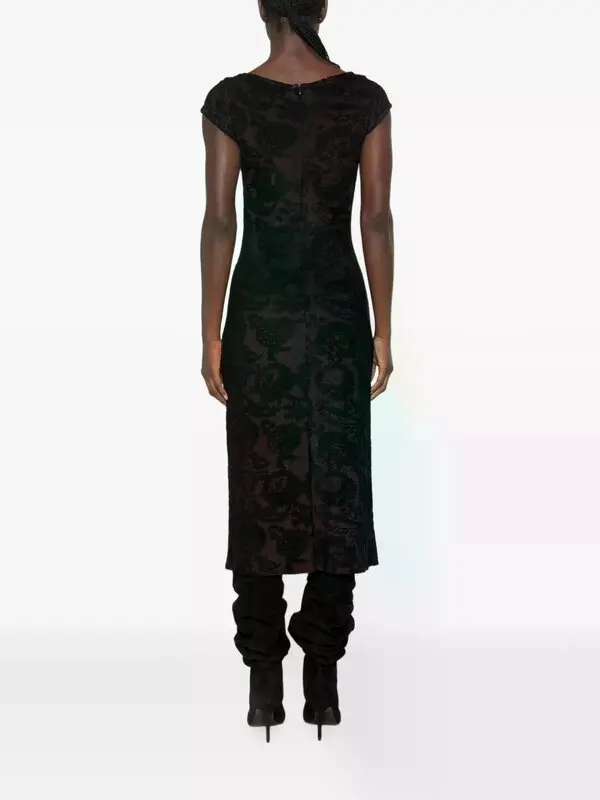 Etro Paisley-patterned Devoré Midi Dress