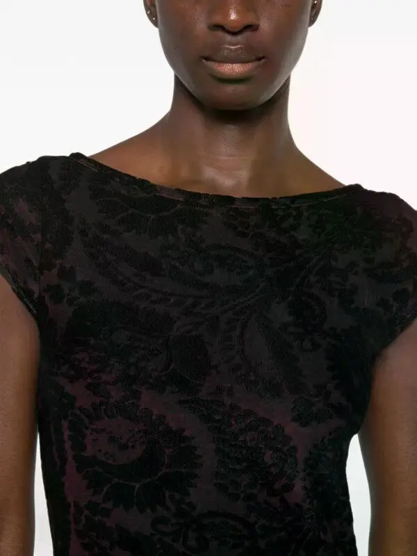 Etro Paisley-patterned Devoré Midi Dress