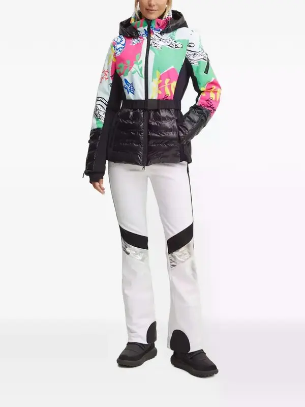 SPORTALM Graphic-print Belted Ski Jacket