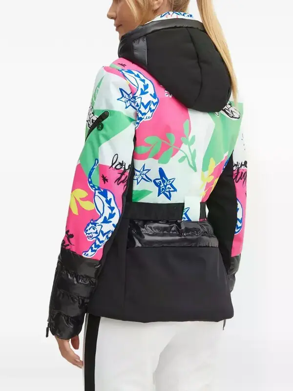 SPORTALM Graphic-print Belted Ski Jacket