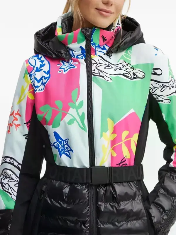 SPORTALM Graphic-print Belted Ski Jacket