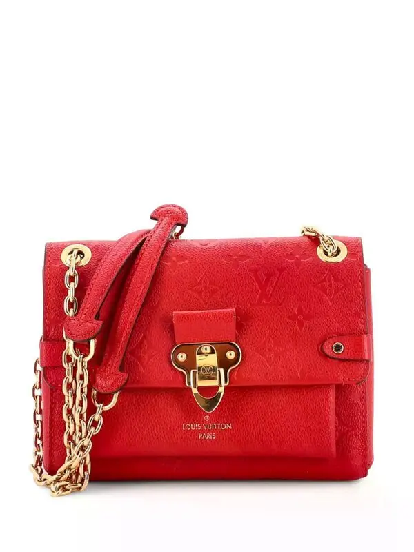LOUIS VUITTON Vavin Handbag Monogram Empreinte Leather Cross Body Bag - Red