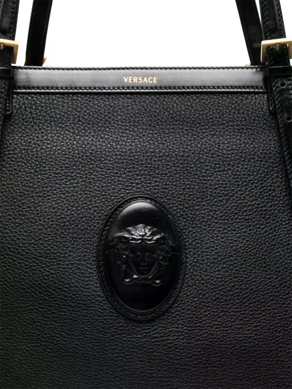 Versace Rivière Large Leather Tote Bag
