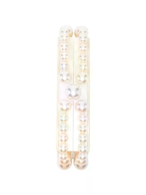 Cult Gaia Eos Lungo Faux-pearl Marbled Clutch Bag - Neutrals