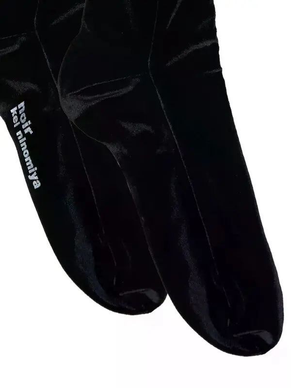 Noir Kei Ninomiya Logo-print Velour Socks