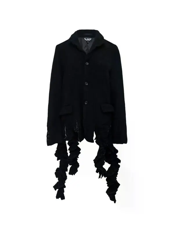 Comme Des Garçons Ruffled Tweed Jacket