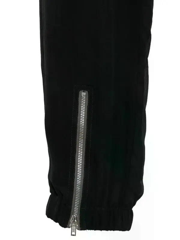 Rick Owens Drawstring Zip-detail Cropped Trousers - Black