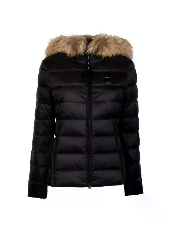 BLAUER. Fur-trim Hooded Puffer Jacket