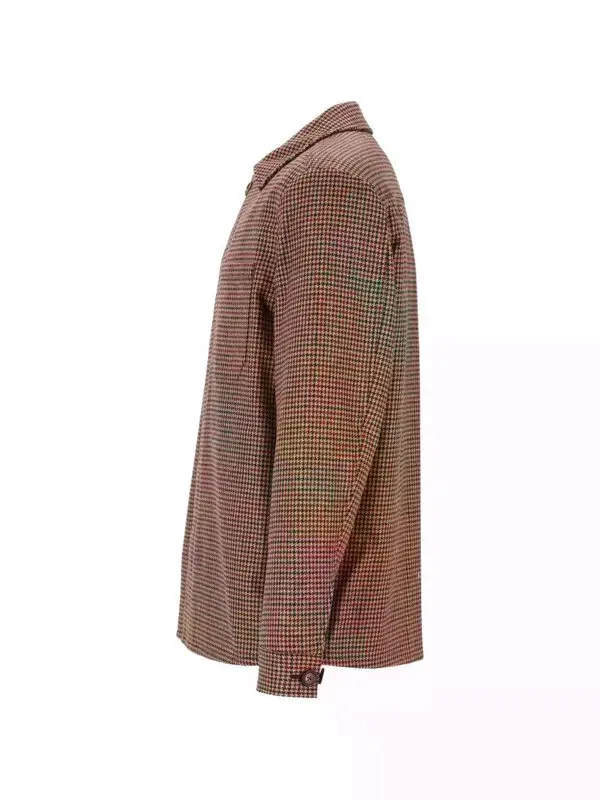 Eleventy Houndstooth-pattern Shirt Jacket