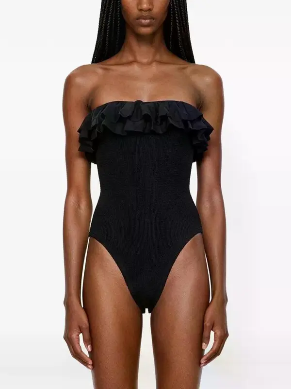 Hunza G Eloise Ruffled-detail Swimsuit