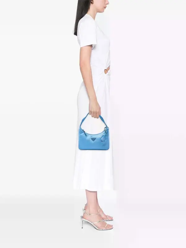 Prada Mini Tessuto Re-edition 2000 Shoulder Bag - Blue