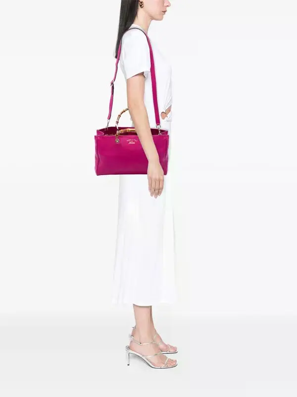 Gucci Calfskin Bamboo Shopper Satchel