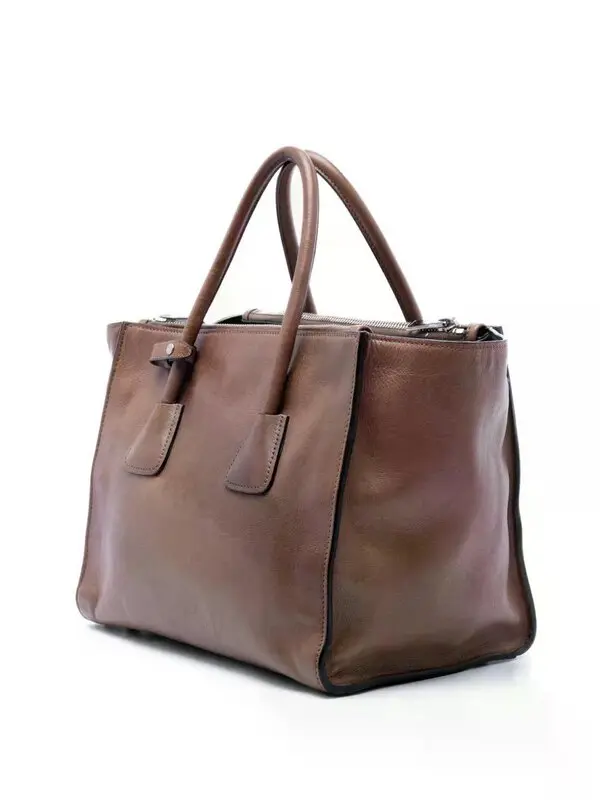 Prada Glace Calf Twin Pocket Double Handle Satchel