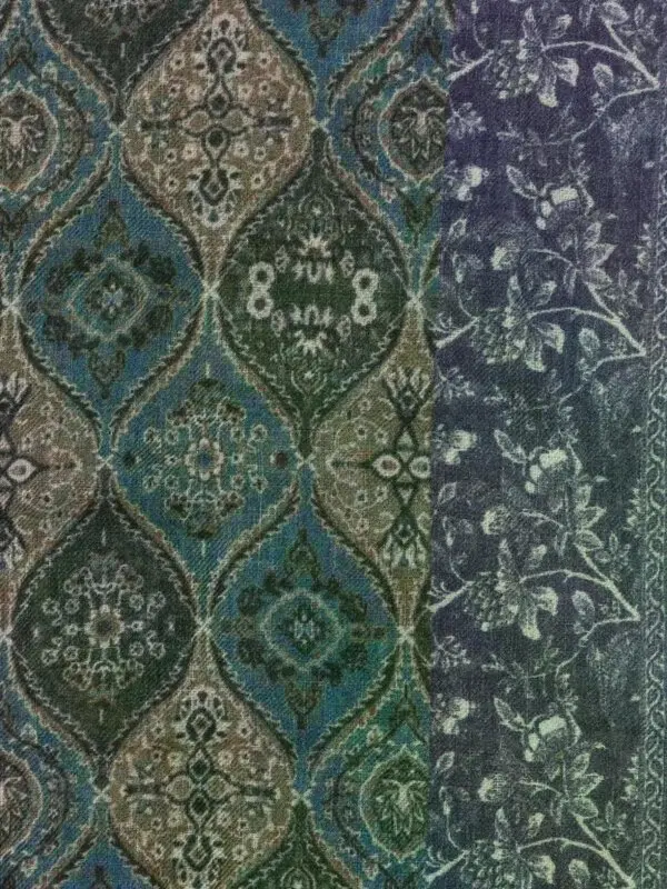 SGOMBERO CANTINE Paisley-print Floral-print Scarf - Blue