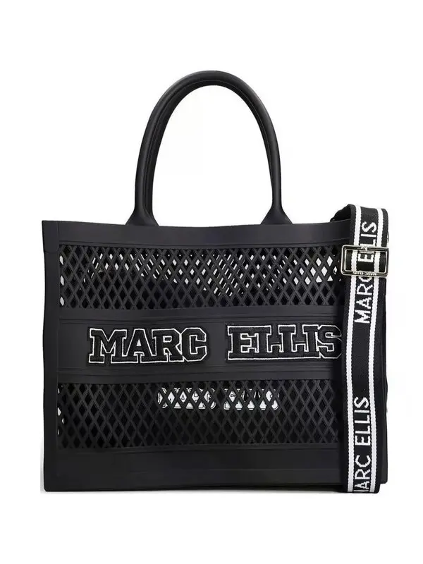 MARC ELLIS Logo-patch Perforated Tote Bag