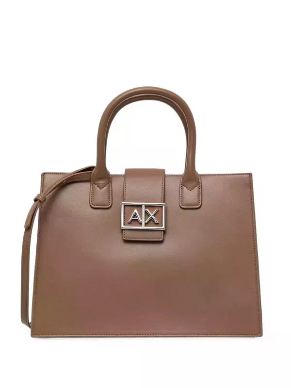Armani Exchange Logo-plaque Tote Bag - Neutrals