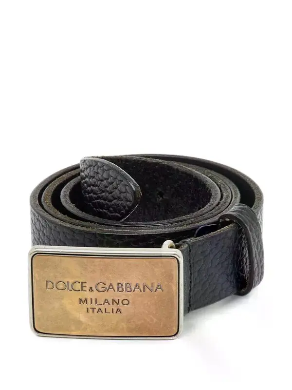 Dolce & Gabbana Logo-plaque Buckle Belt