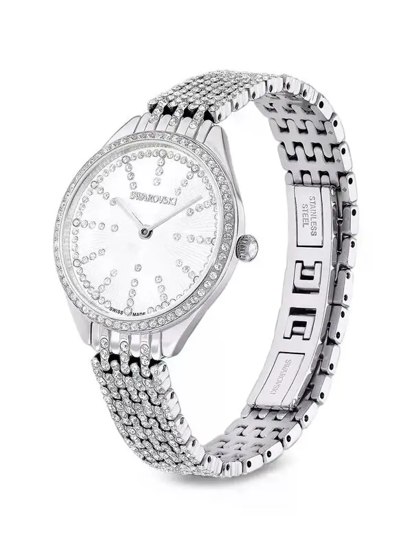 SWAROVSKI Attract Crystal Bezel 32mm Watch - Silver