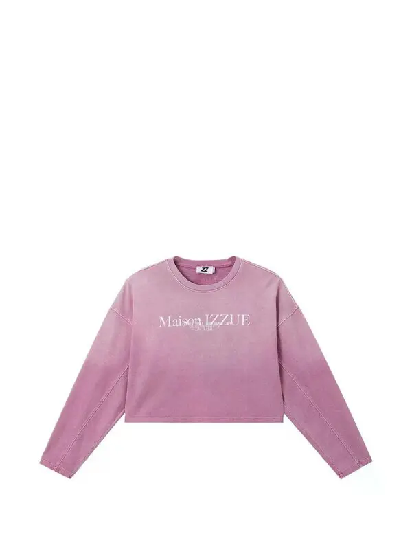 Izzue Logo-print Cropped Sweatshirt - Pink