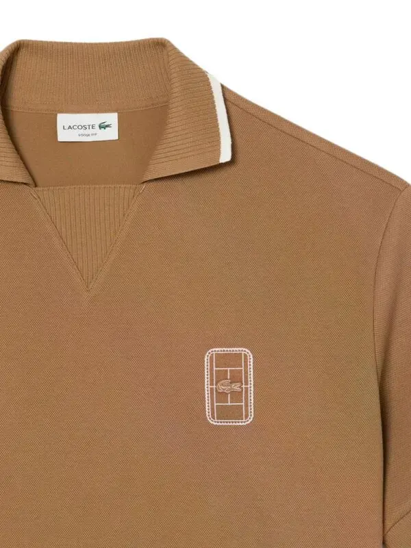 Lacoste Logo-patch V-neck Polo Shirt