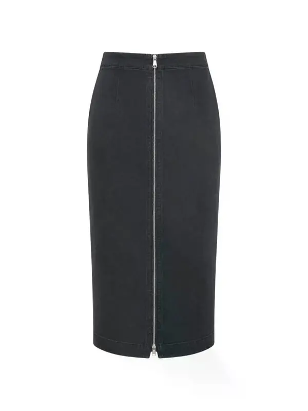 N°21 Zip-fastening Denim Midi Skirt