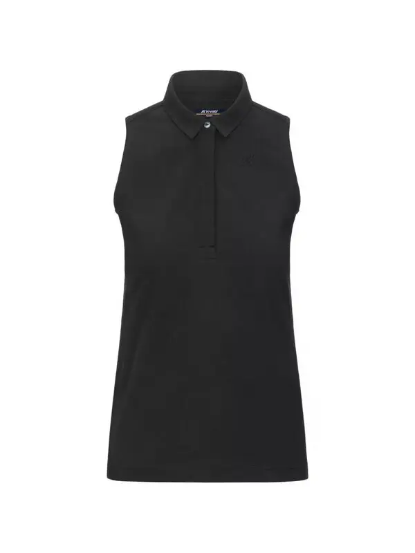 K-WAY Adour Sleeveless Polo Top - Black