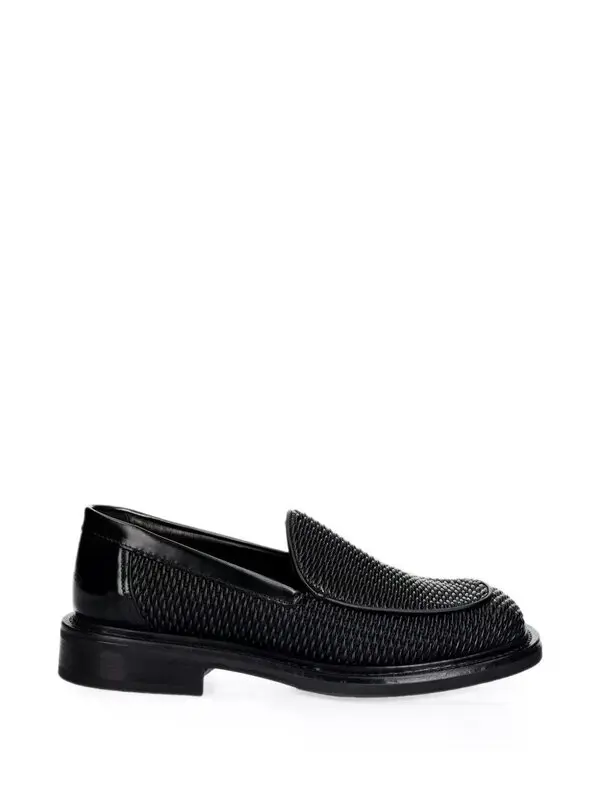 Filling Pieces Woven Leather Loafers