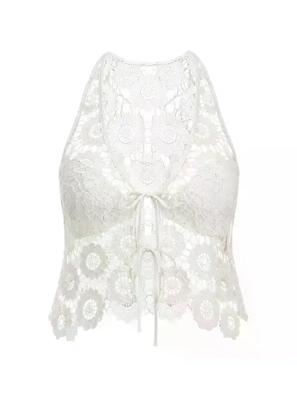 Seafolly Floral Lace Tie-front Top