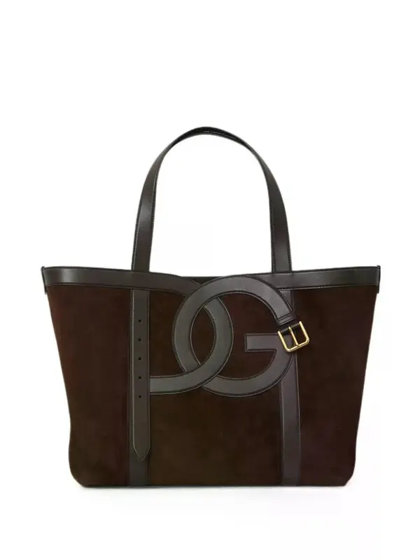 Dolce & Gabbana Dg Buckle Suede Tote Bag