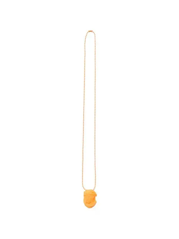 JUN/NAKAYAMA Sculpted-pendant Ball-chain Necklace - Orange
