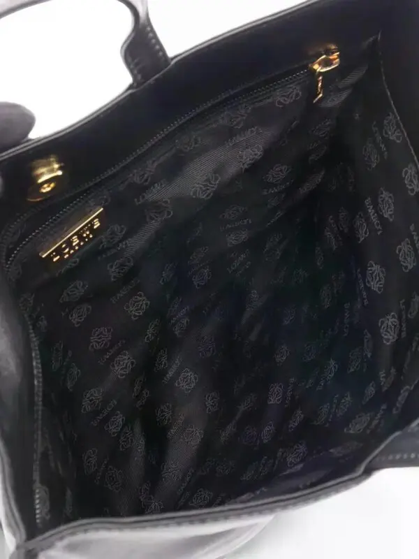 Loewe Anagram Leather Tote Bag - Black